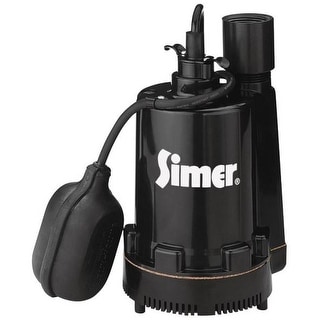 Simer 2161/2905 Submersible Thermoplastic Sump Pump, 1/4 HP - Bed Bath ...