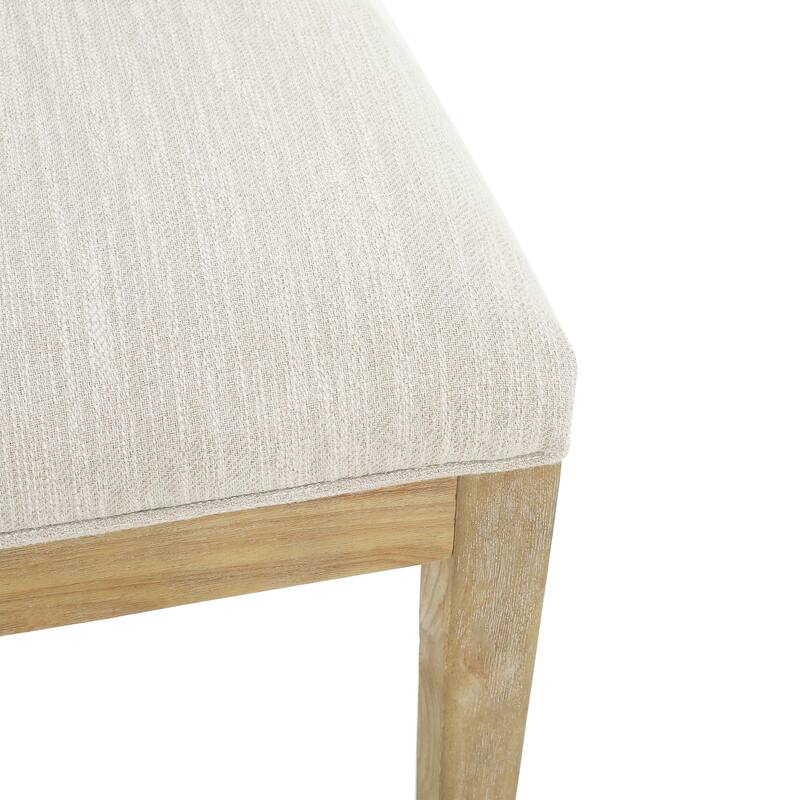 Fescue Farmhouse Fabric and Rubberwood Upholstered Dining Chairs (Set ...