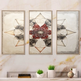 Designart "Fundamental Patterns Sacred Geometry I" Modern Geometric ...