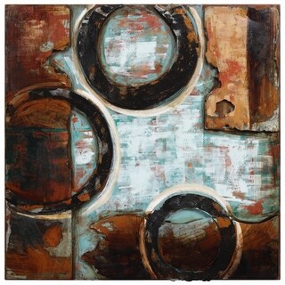 "Revolutions 2" Mixed Media Iron Hand Painted Dimensional Wall Décor ...