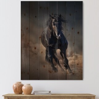 Designart 'Portrait Of Thoroughbred Nonius Stallion Horse I' Farmhouse ...