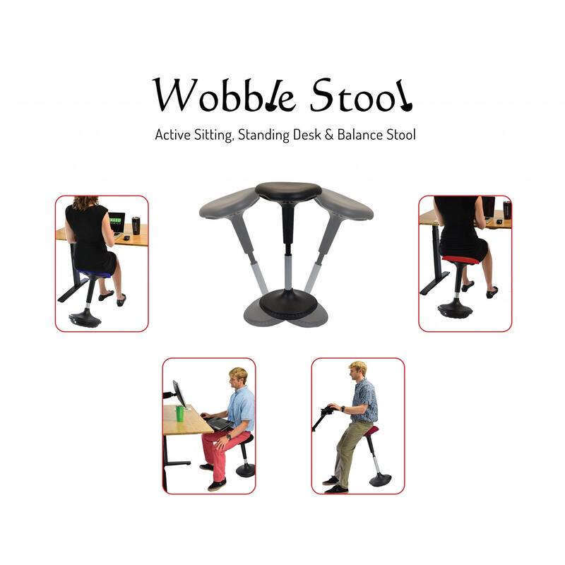 Black Tall Triangle Seat Swivel Active Balance Chair - Overstock - 35453895