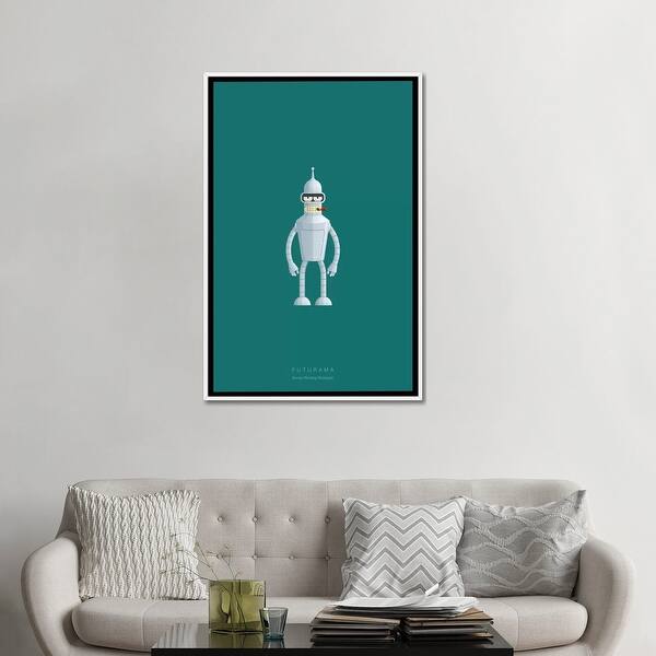 iCanvas "Futurama (Bender Bending Rodriguez)" by Fred Birchal Framed ...