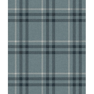 Seabrook Designs Calverlay Plaid Prepasted Wallpaper - Bed Bath ...