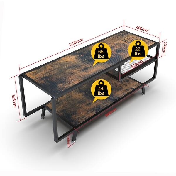 Modern TV Stand Console Table w/ Open Shelving Wood TV Cabinet ,47 ...