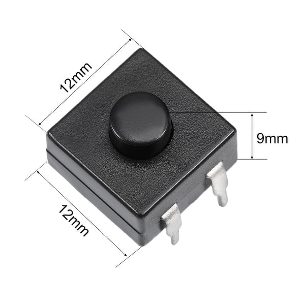 5 Pcs 12x12x9mm 3 Poles PCB Latching Tactile Tact Push Button Switch ...