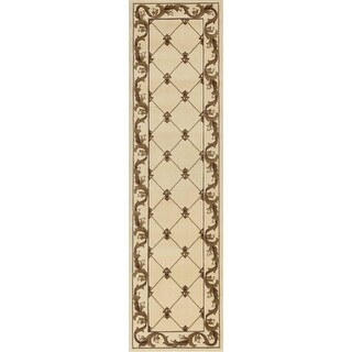 2' x 8' Ivory Fleur de Lis Runner Rug - 3'6" - Bed Bath & Beyond - 39590843