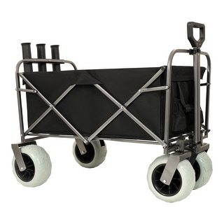 Fishing Cart with Rod Holders,Beach Wagon for Sand,500lbs Capacity All ...