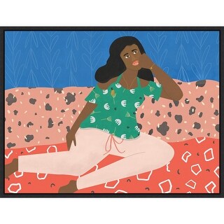 At Home by Queenbe Monyei Canvas Art Framed - Sylvie Black - Bed Bath ...