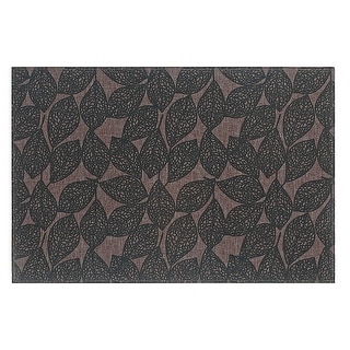 Poly-Linen Printed Placemat Leave Green - Set of 12 - Bed Bath & Beyond ...