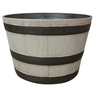 Southern Patio HDR-057901 Whiskey Barrel Planter, Birch, Resin, 20.5 ...
