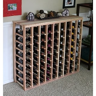 Table wine rack with cup holder/wine racks countertop/Solid wood wine ...