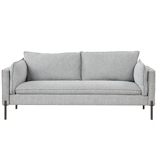 3 Seat Sofa Linen Fabric Upholstered Couch - Bed Bath & Beyond - 36406541