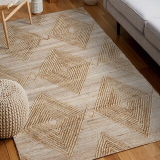 Sevita Modern Abstract Hand-Woven Wool/Cotton Area Rug - Bed Bath ...