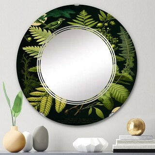 Designart 'Fern On Retro Victorian Chart V' Printed Floral Ferns Wall ...