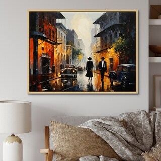 Designart "Jazz Harlem Renaissance VI" African American Framed Canvas ...