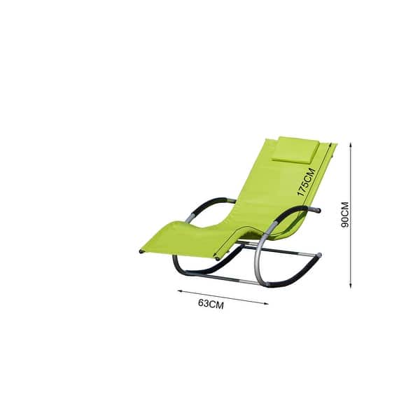 Outdoor Iron Rocking U-shaped Lounge Chair - Bed Bath & Beyond - 32758259
