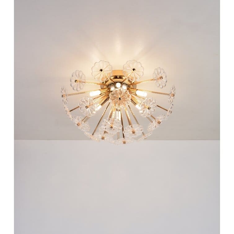 Flush Mount Ceiling Light, Crystal Chandelier Light Fixture Sputnik ...