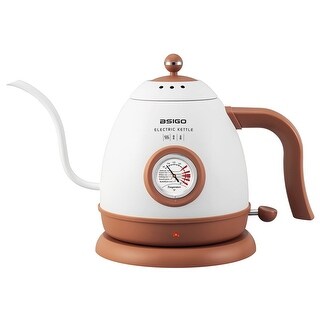 Gooseneck Electric Kettle with Thermometer, 100% Stainless Steel for ...