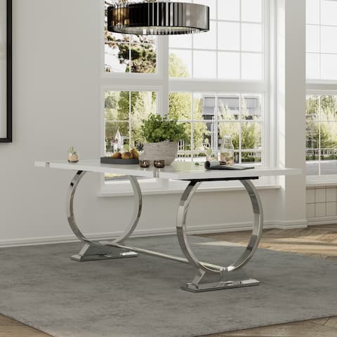 White 73 - 84 in Dining Tables - Overstock