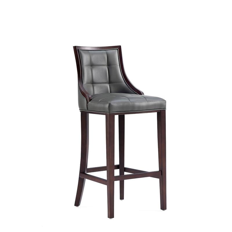 Manhattan Comfort Fifth Avenue Wood Upholstered Barstool - Set of 3 ...
