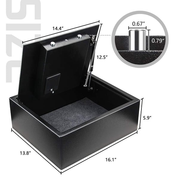 Electronic Digital Drawer Top Opening Security Safe Lock Box - Black ...