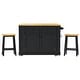 K&K 48inch Large Kitchen Island with 2 Bar Stools - Bed Bath & Beyond ...