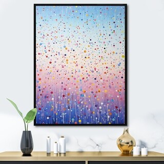 Designart "Minimalism Rainbow Dot I" Abstract Framed Wall Decor - Bed ...