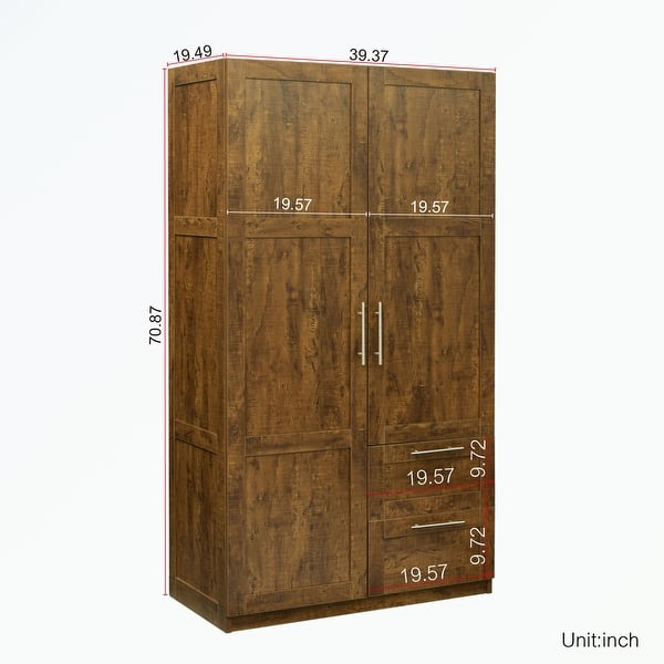 High wardrobe with large storage spaces - Bed Bath & Beyond - 37172393
