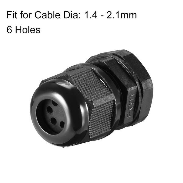 Cable Gland Waterproof Plastic Connector Adjustable Locknut with 6 ...
