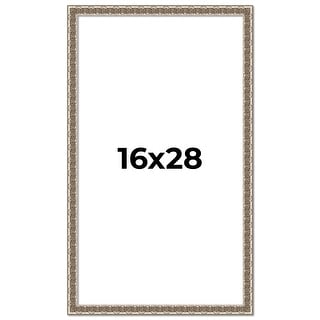16x28 Frame Silver Versailles Ornate Solid Wood Picture Frame | 1 Inch ...