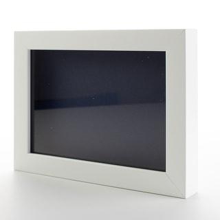 White 30x30 Wood Shadow Box with Navy Acid-Free Backing - With 11/16 ...