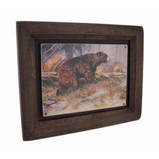 Big Sky Carvers Black Bear Bruin Wood Frame Wall Art - Bed Bath ...