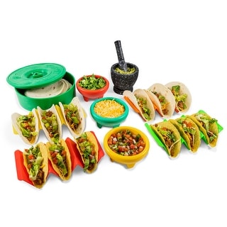 Taco Tuesday Taco Kit, Includes Tortilla Warmer, 3 Salsa Bowls, 4-Set ...