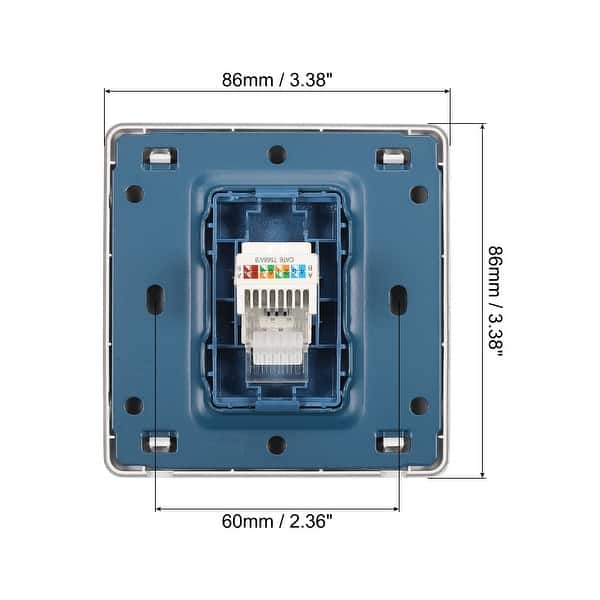Ethernet Socket Single Port RJ45 CAT6 Wall Plate Grey for Networking ...