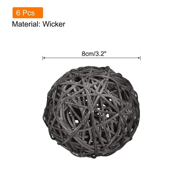 6 Pcs Wicker Rattan Balls 3.2 Inch Rattan Balls Vase Fillers - Bed Bath ...