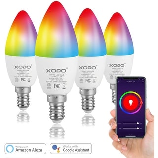 XODO Smart Wi-Fi C37 E12 Dimmable Light Bulb LB4-4PK - 5W (30W ...