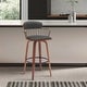 Willow Upholstered Wood Swivel Counter or Bar Stool - Bed Bath & Beyond ...