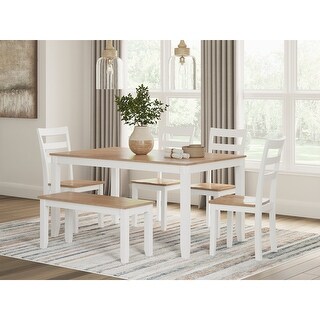 Signature Design by Ashley Gesthaven Dining Table with 4 Chairs and ...