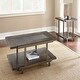 Rustic Industrial Cocktail Table with Rich Wood Tabletop, Roomy Bottom ...