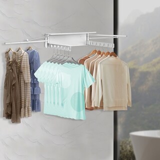 Foldable Wall Clothes Dryer Wall Mounted Clothes Drying Rack - Bed Bath ...