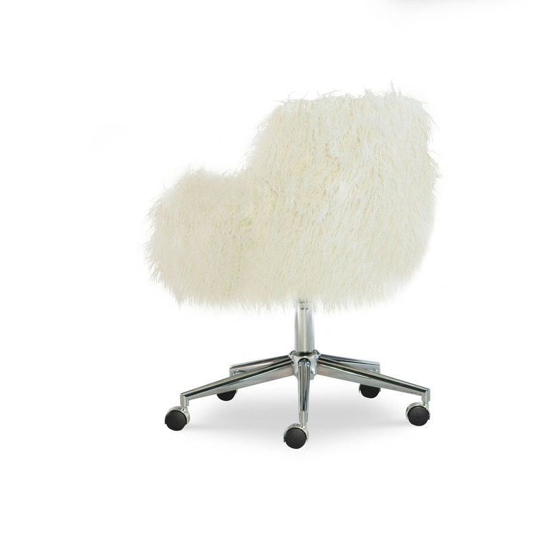 White fluffy office chair store