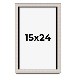 15x24 Shadow Box Frame Silver Real Wood Contemporary Shadowbox Display ...