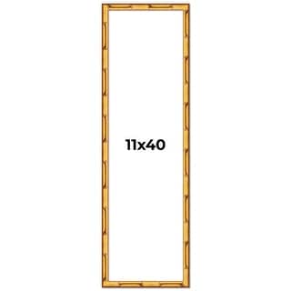11x40 Frame Gold Bamboo Solid Wood Picture Frame | 1 Inch Moulding ...