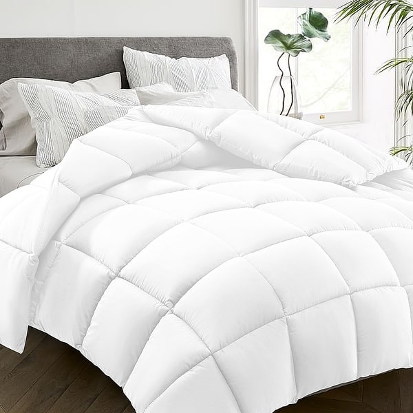 All Season Ultra Soft Fiber Machine Washable Quilted Comforter/Duvet ...