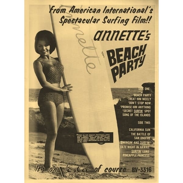 Annette Funicello Beach Party Photo Print (8 X 10) Item Dap11374 - Bed ...