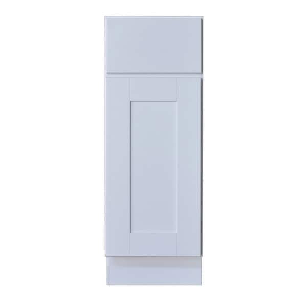 Sunny Wood Shaker Hill 12" Single Door Base Cabinet with Dovetail - Bed ...