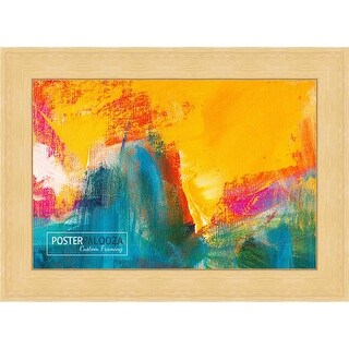 11x7 Traditional Natural Complete Wood Picture Frame with UV Acrylic ...