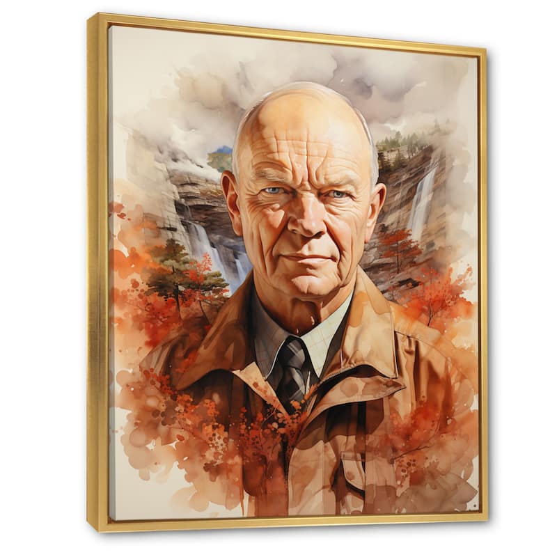 Designart "President Dwight D. Eisenhower" President/Political Framed ...