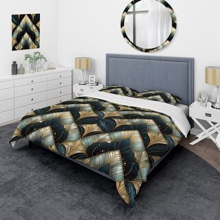 Designart "Emerald And Gold Art Deco Glamour Grandeur" Teal Glam ...
